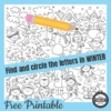 Find and Circle the Winter Letters - Free Printable - Your Therapy Source