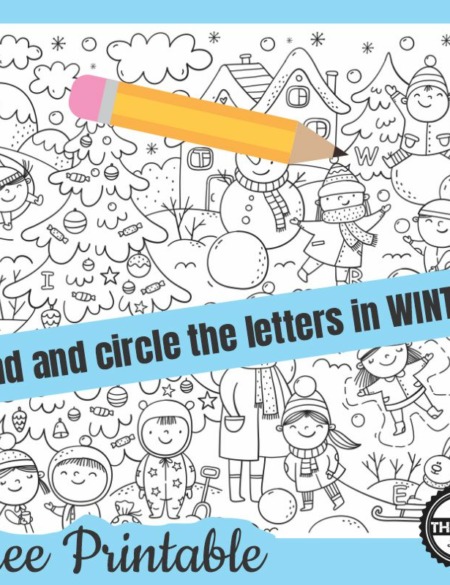 Find and Circle the Winter Letters - Free Printable - Your Therapy Source