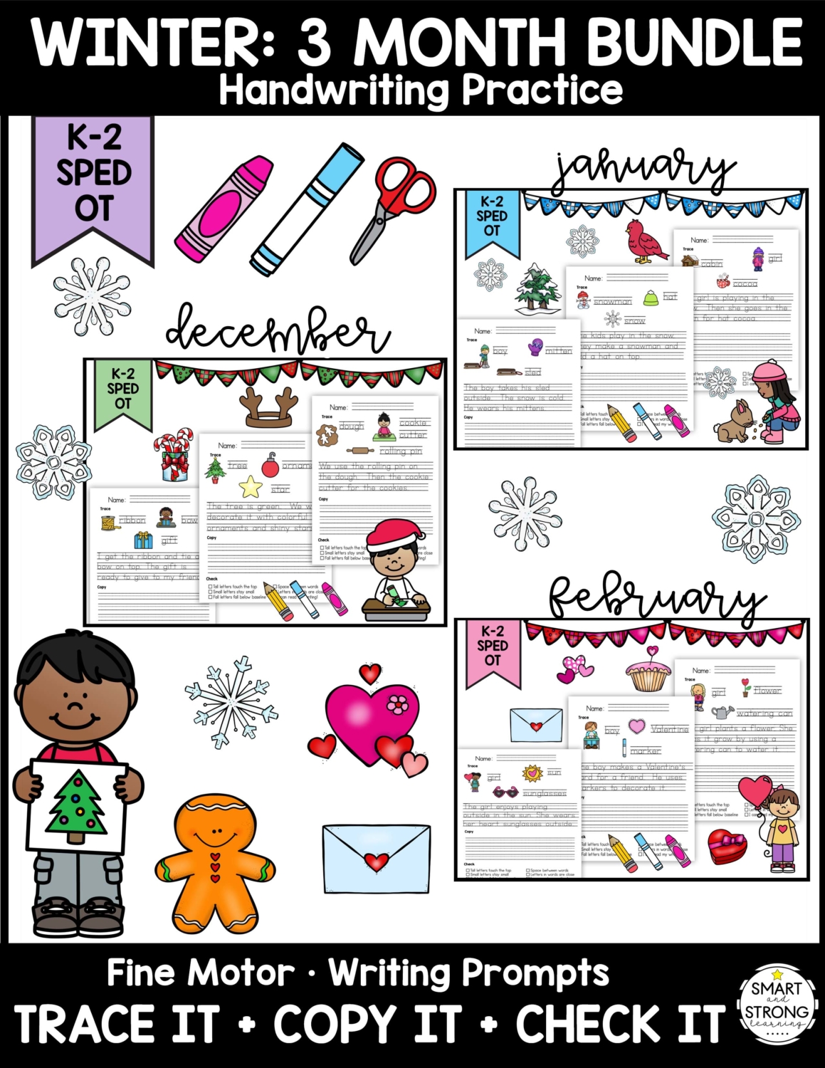 Winter Handwriting Practice - Your Therapy Source