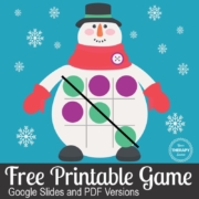 Winter Tic Tac Toe - Free Interactive and PDF Game - Your Therapy Source