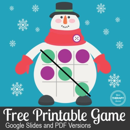 Winter Tic Tac Toe - Free Interactive and PDF Game - Your Therapy Source