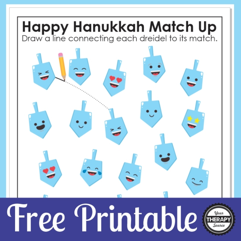 Dreidel Game Printable - Happy Hanukkah - Your Therapy Source