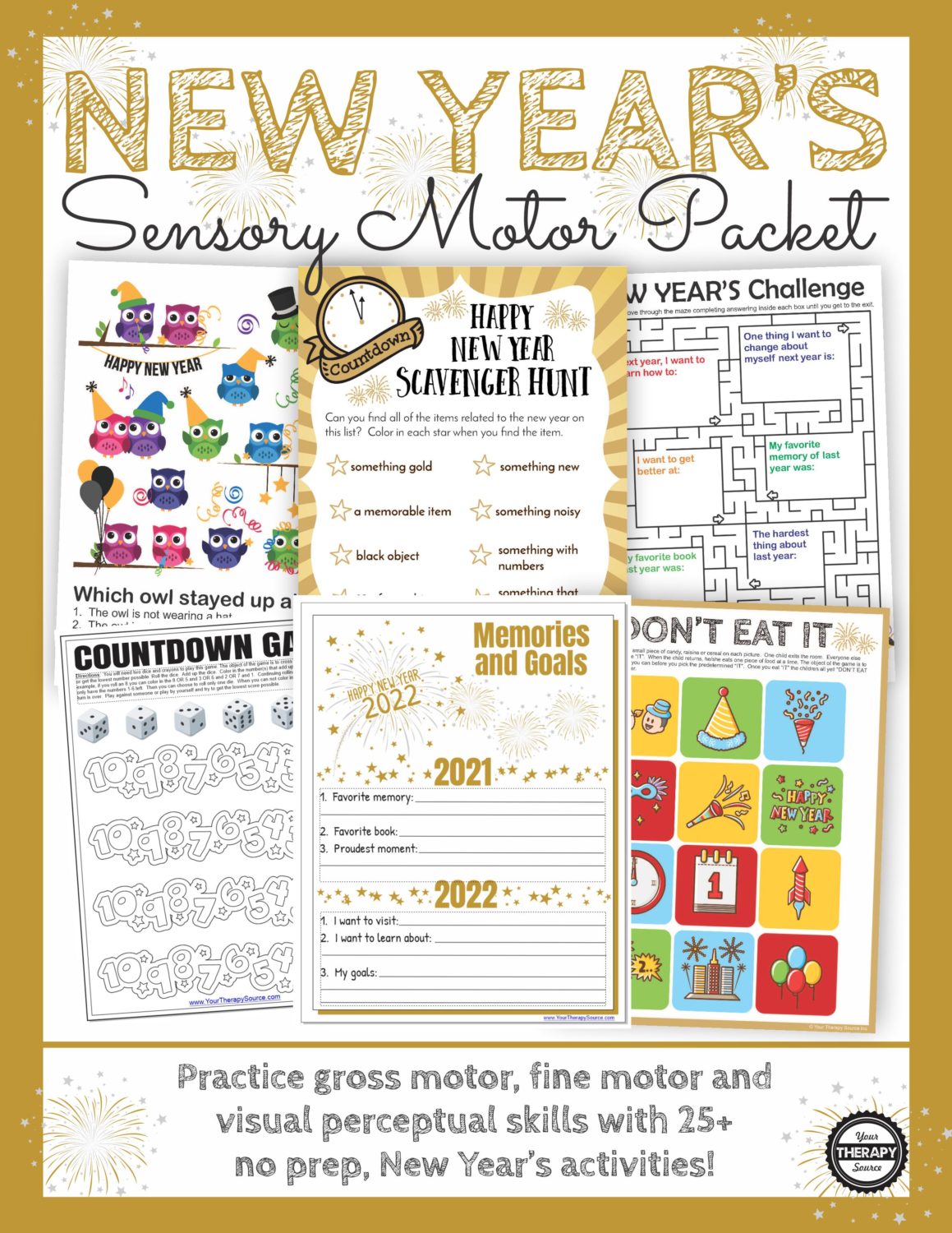 Happy New Year Games and Puzzles 2023 - Your Therapy Source