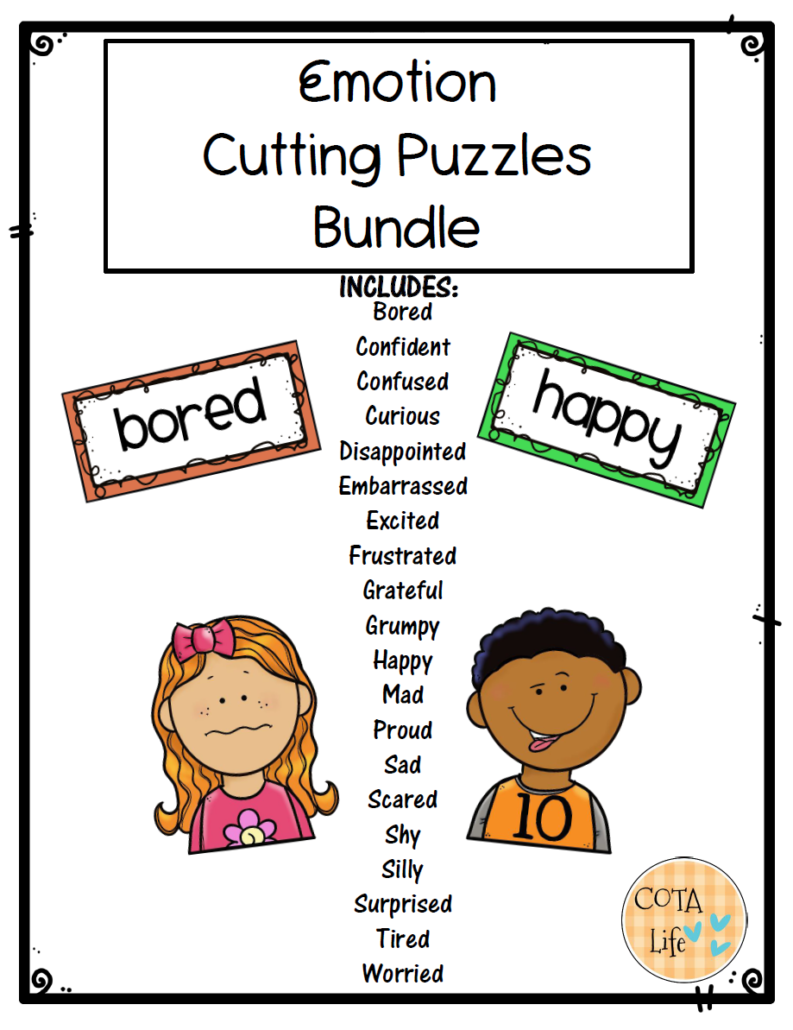 Emotion Activities - Cutting with Scissors - Your Therapy Source