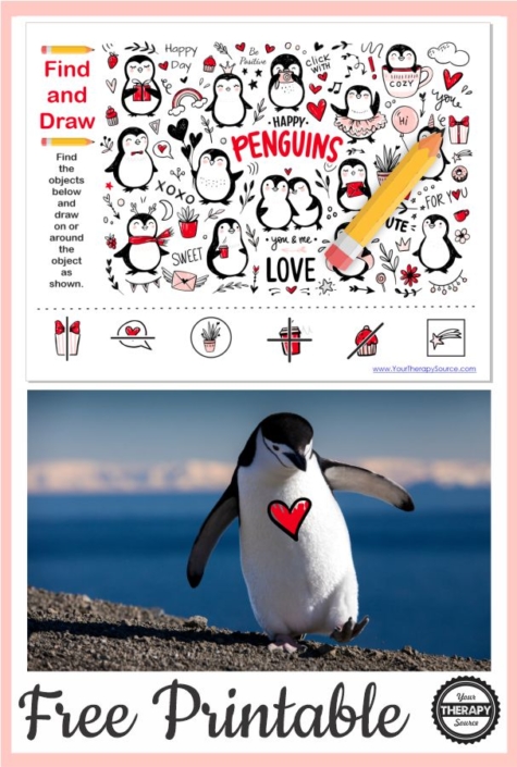 Penguin Visual Motor Activity - Free Printable - Your Therapy Source