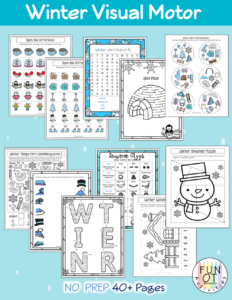 Winter Visual Motor Bundle - Your Therapy Source