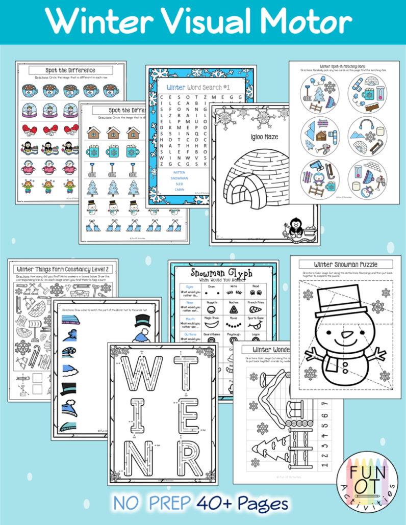 Winter Visual Motor Bundle - Your Therapy Source