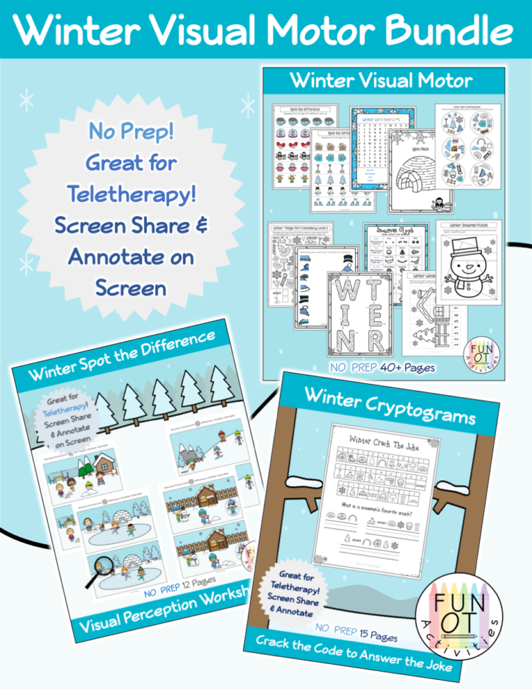 Winter Visual Motor Bundle - Your Therapy Source
