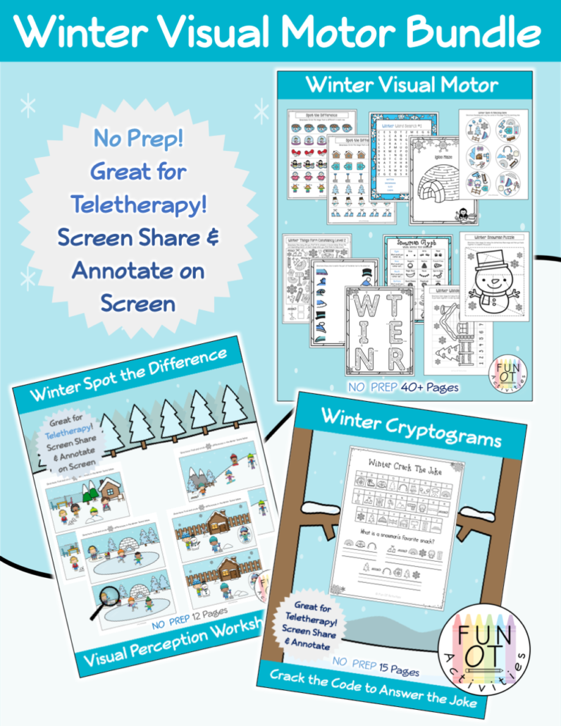 Winter Visual Motor Bundle - Your Therapy Source