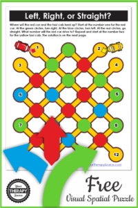 Visual Spatial Reasoning Puzzle Freebie - Your Therapy Source
