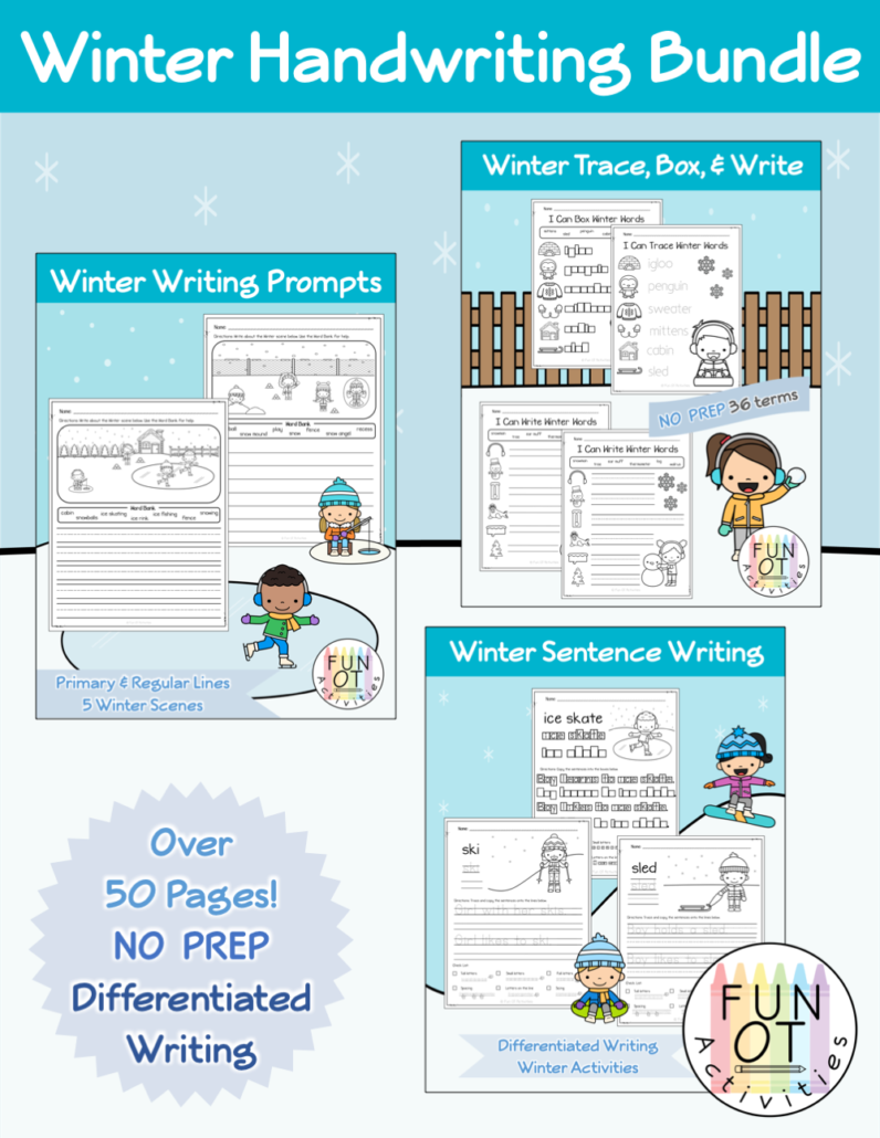 Winter Handwriting Bundle - Your Therapy Source