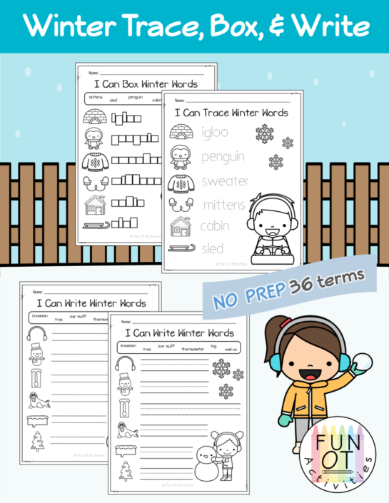 Winter Handwriting Bundle - Your Therapy Source