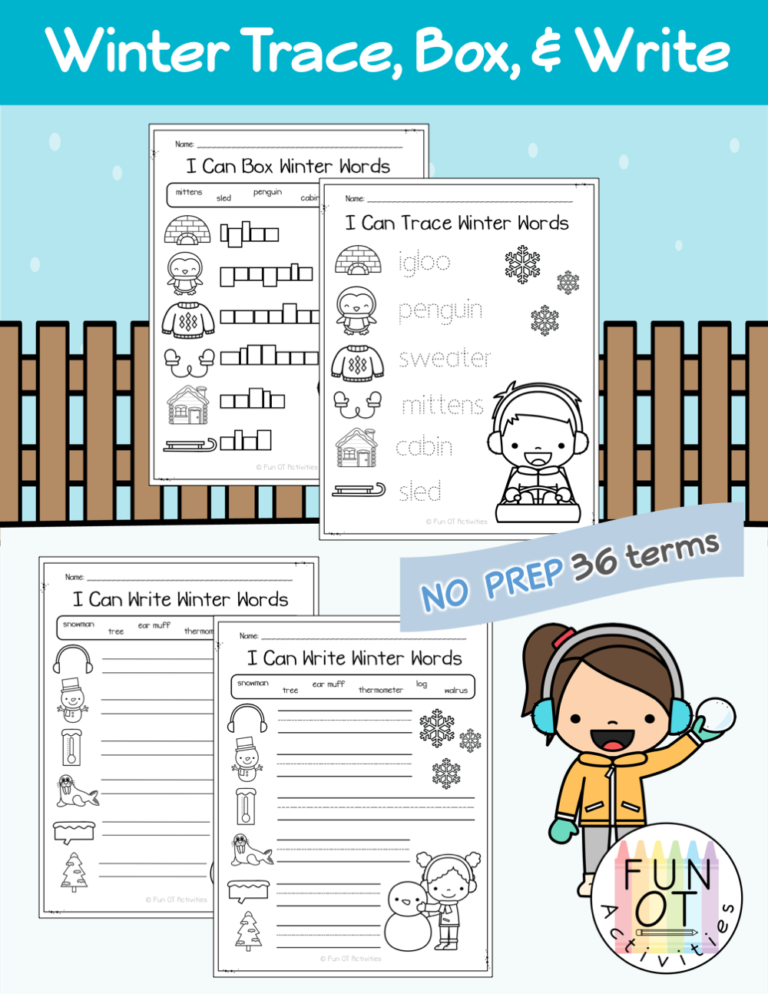 Winter Handwriting Bundle - Your Therapy Source
