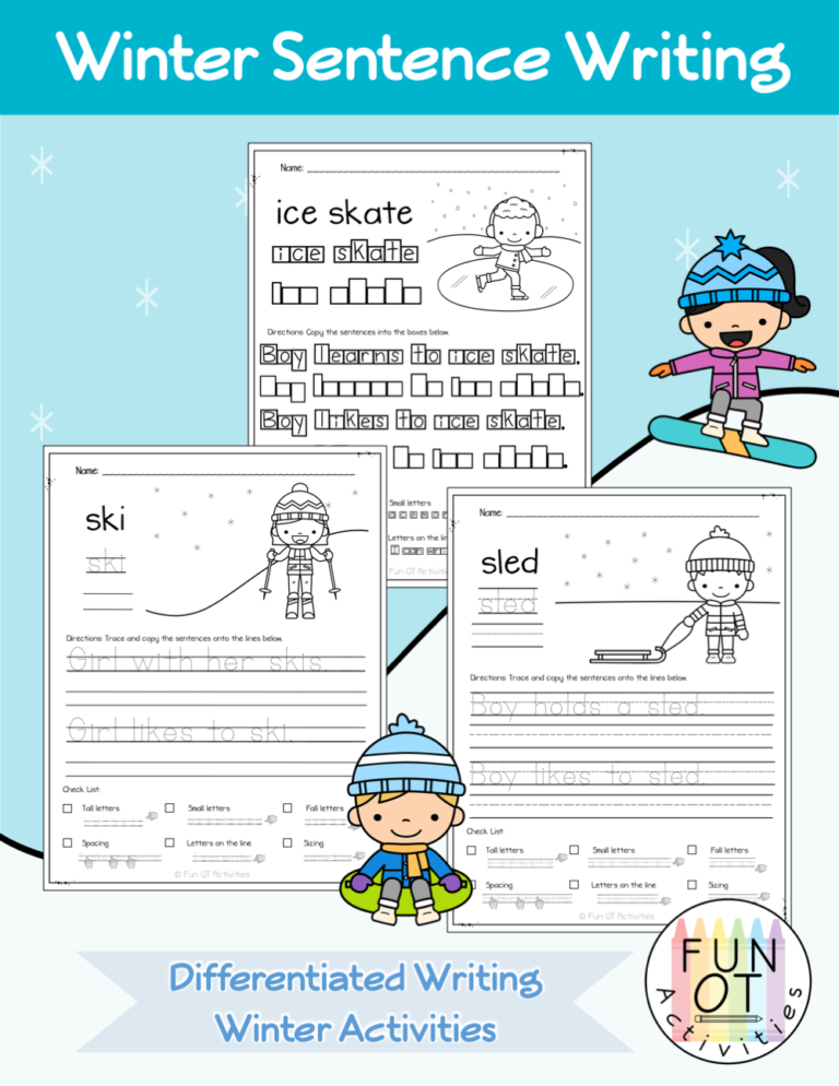 Winter Handwriting Bundle - Your Therapy Source
