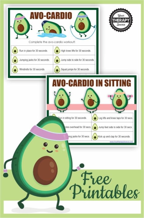 Avocardio Workout Brain Break Ideas - Your Therapy Source