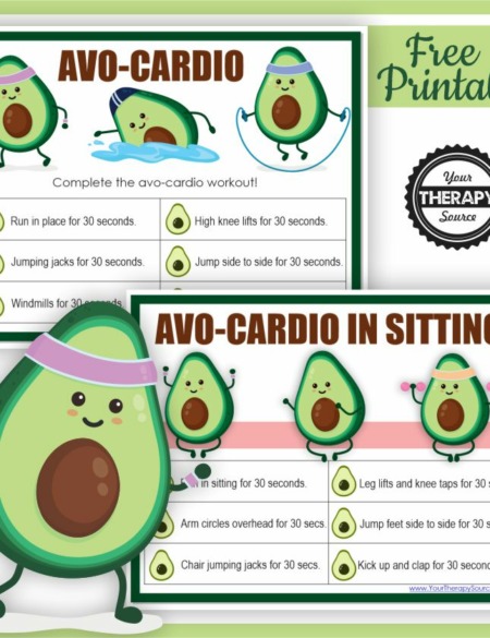 Avocardio Workout Brain Break Ideas - Your Therapy Source