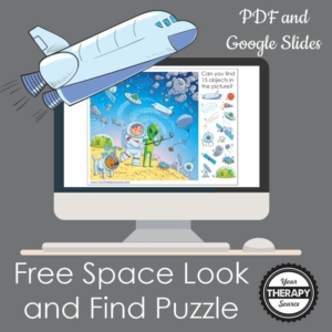 Preschool Space Themed Printable - Freebie! - Your Therapy Source