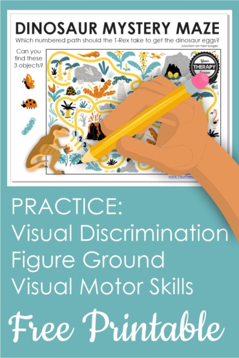 Dinosaur Maze Printable - FREE - Your Therapy Source