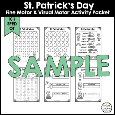 St. Patrick's Day Fine Motor Activity Packet - Color, Write, Cut, Glue ...