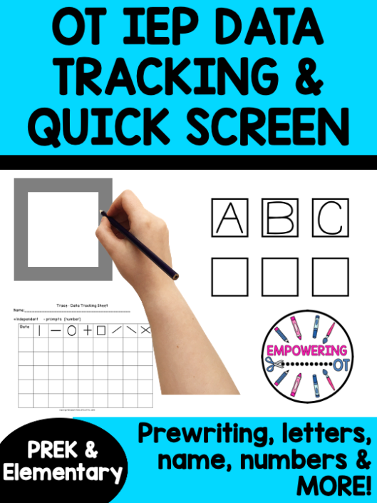 Occupational Therapy Screening IEP Goal Tracking - Your Therapy Source