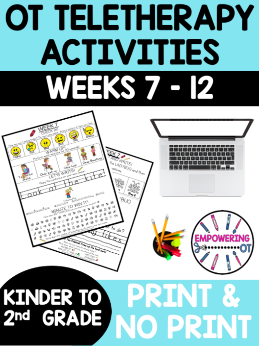 Occupational Therapy Elementary Activities SET TWO Weeks 7-12 - Your ...