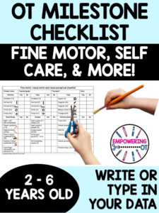 Occupational Therapy Milestones Checklist - Ages 2 to 6 - Your Therapy ...
