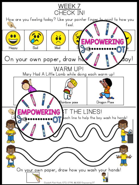 Occupational Therapy Preschool Activities Set 2 - Weeks 7-12 - Your ...