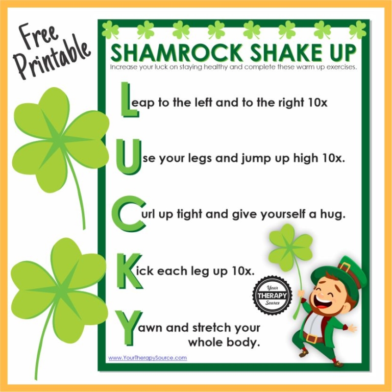 Shamrock Activity - Brain Break! - Your Therapy Source
