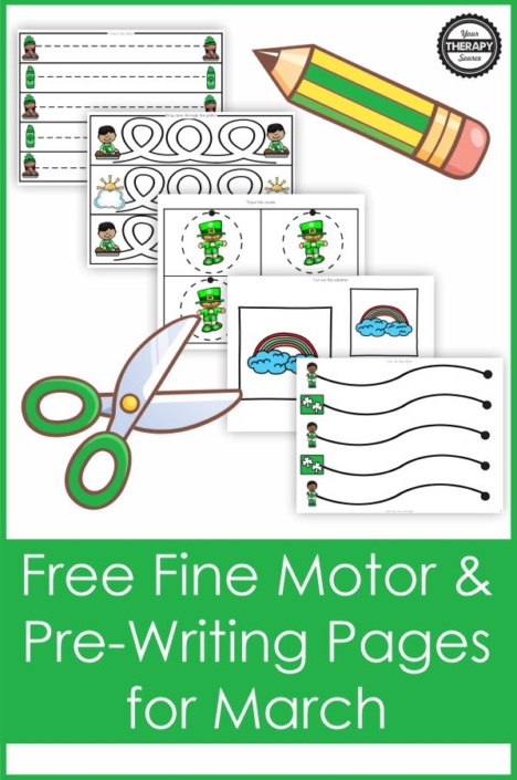 March Fine Motor and Pre-Writing Freebie - Your Therapy Source