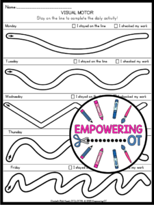 Fine Motor Skills Worksheets for ALL YEAR LONG - Your Therapy Source