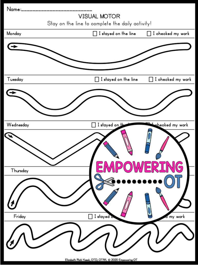 Fine Motor Skills Worksheets for ALL YEAR LONG - Your Therapy Source