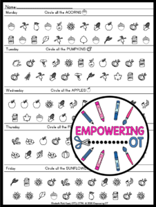Fine Motor Skills Worksheets for ALL YEAR LONG - Your Therapy Source