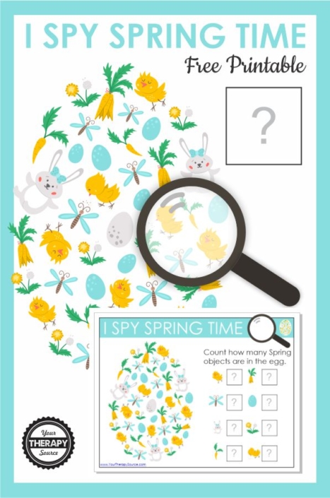 I Spy Spring Time Egg Puzzle - Your Therapy Source