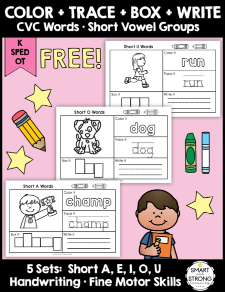 FREE CVC Worksheets PDF - Your Therapy Source