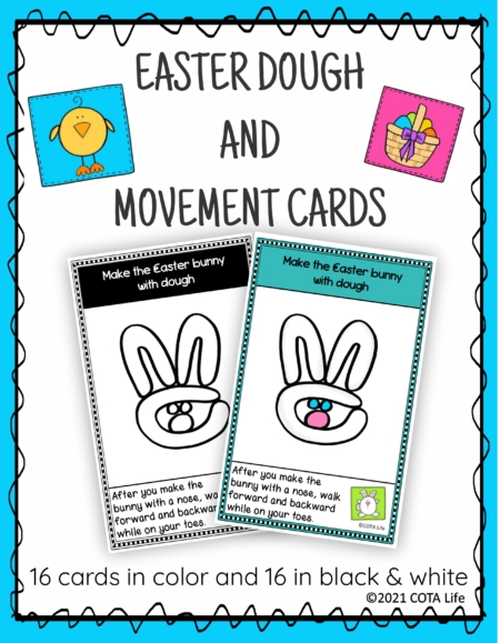 Easter Play Dough and Movement Cards - Your Therapy Source