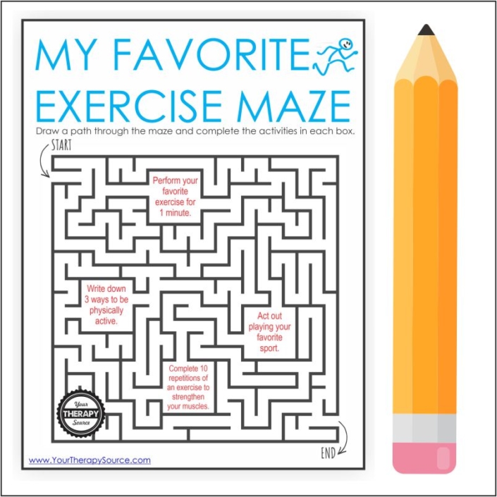 Exercise Activity Maze - Your Therapy Source
