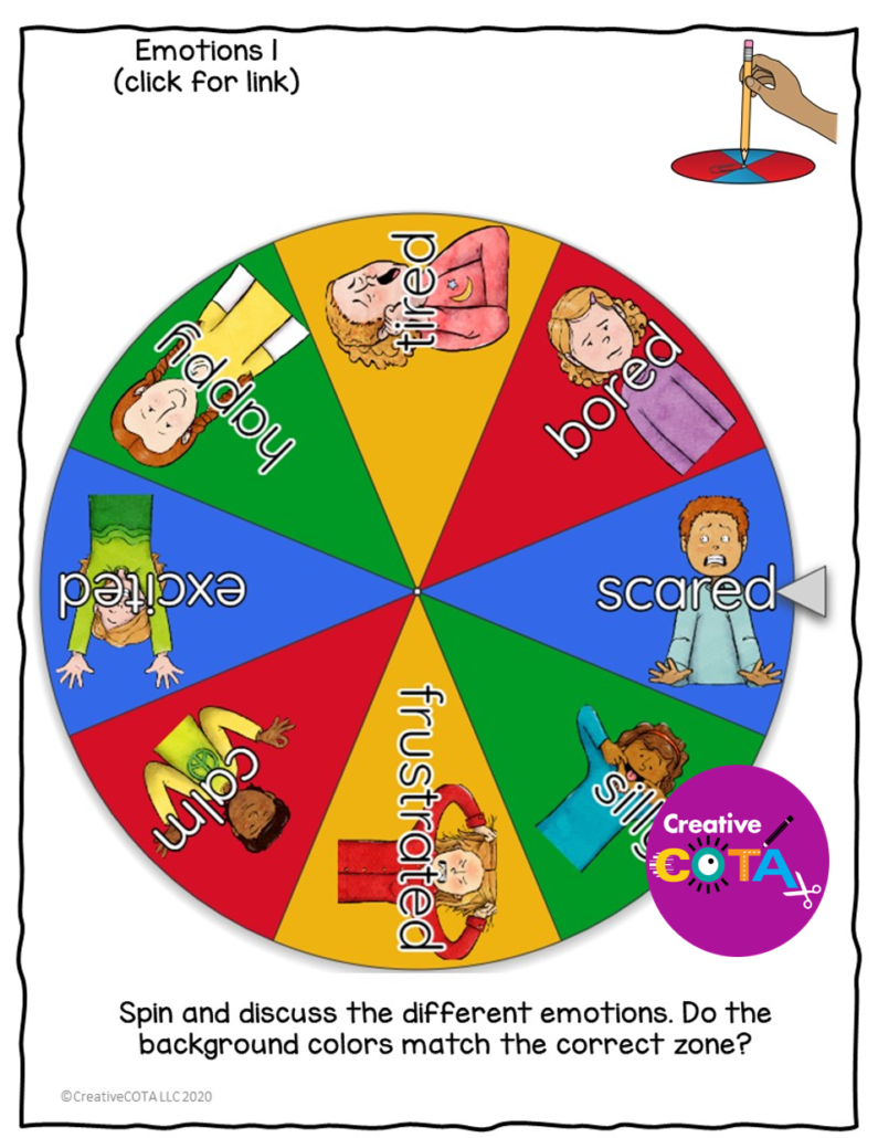 Social Emotional Digital Spinners - Your Therapy Source