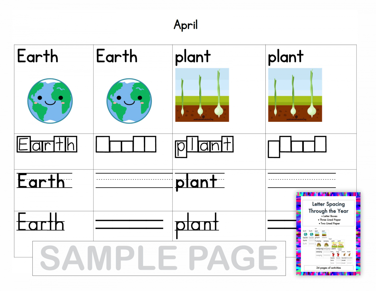 Letter Spacing Throughout the Year - Your Therapy Source