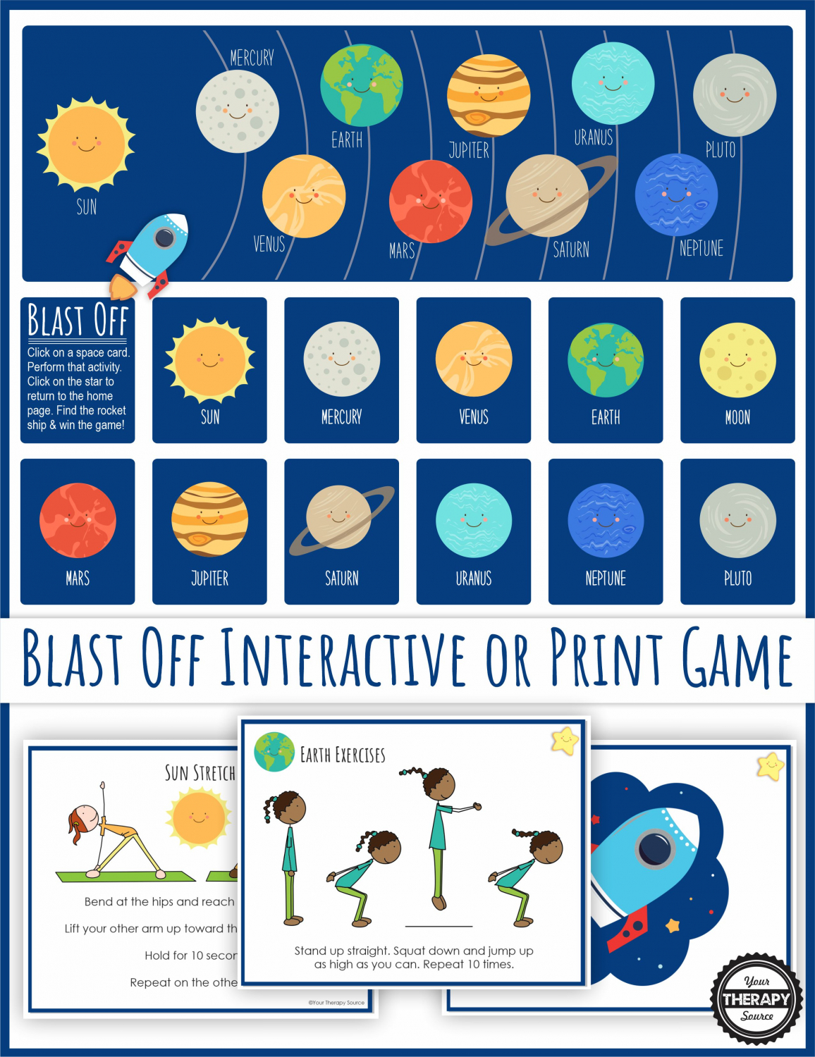 Movement Game for Kids - FREE PDF - Your Therapy Source