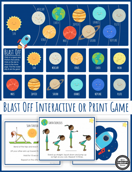 Solar System Games for Kids - Blast Off - Your Therapy Source