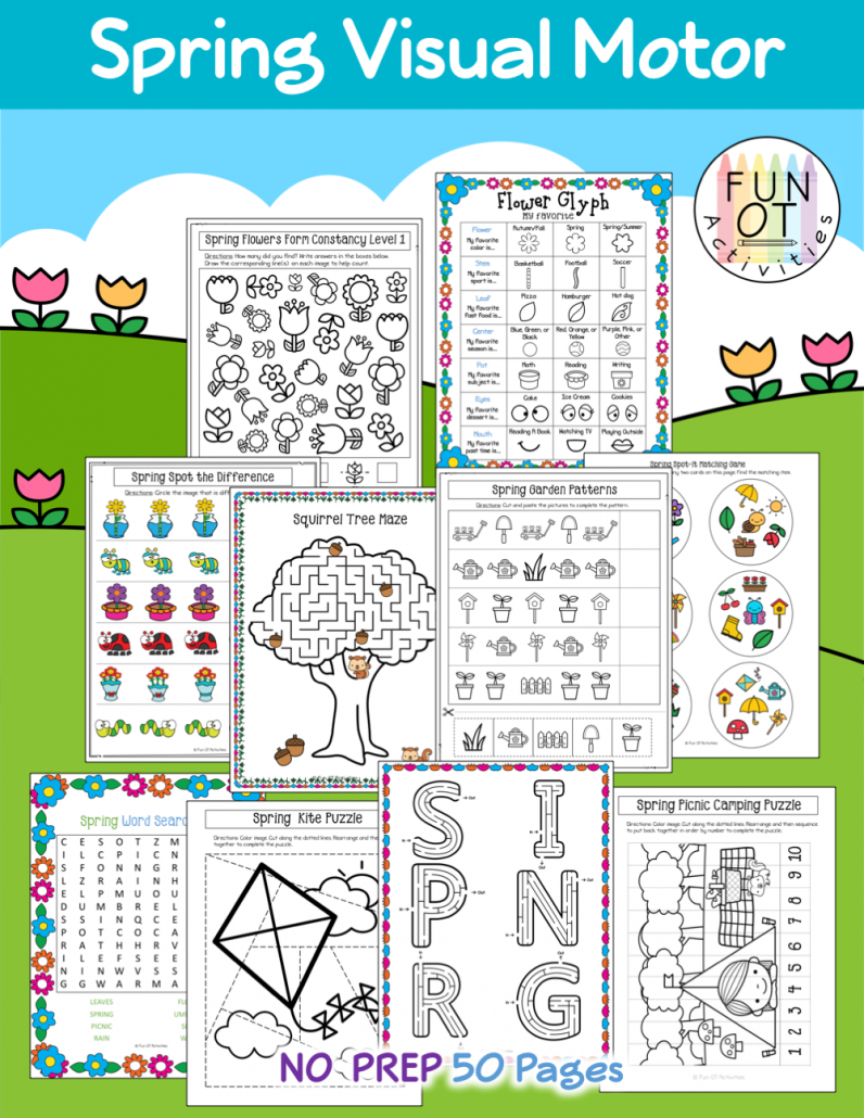 Spring Time Visual Motor Bundle - Your Therapy Source