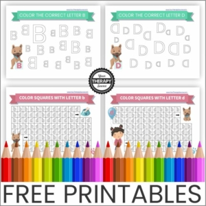 Letter b and d Confusion - Letter Reversal Freebie - Your Therapy Source