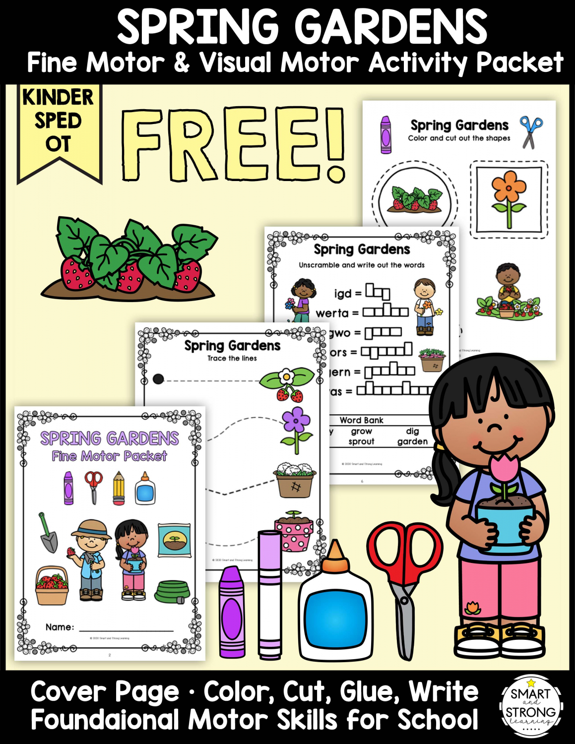Garden Fine Motor Freebie - Your Therapy Source