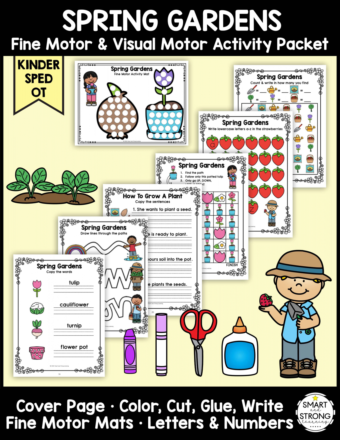 Garden Theme Classroom Fine Motor Activity Packet - Your Therapy Source