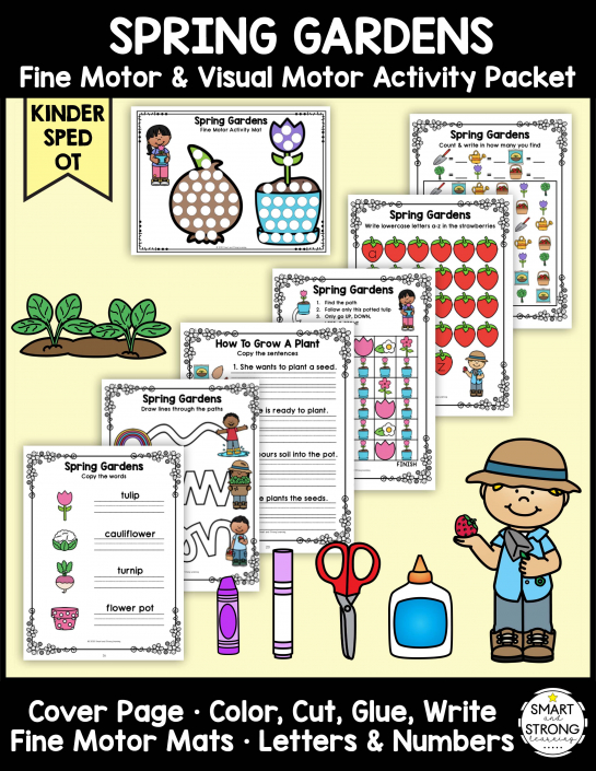 Garden Theme Classroom Fine Motor Activity Packet - Your Therapy Source