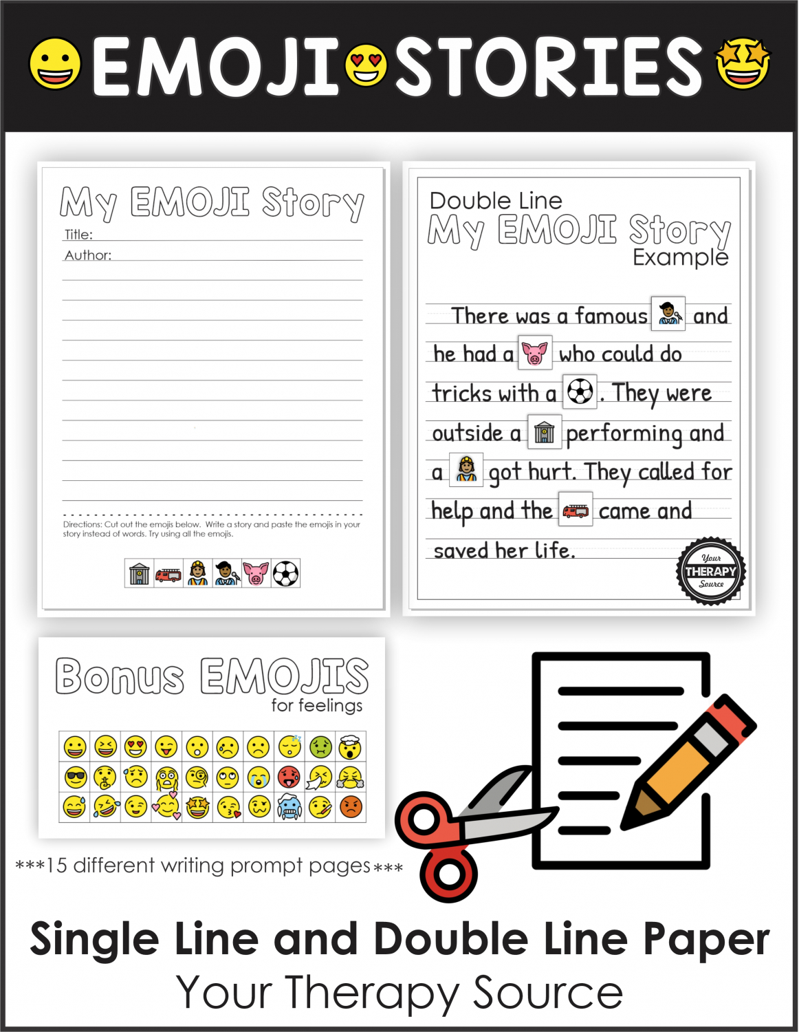 Emoji Writing Prompts - Your Therapy Source