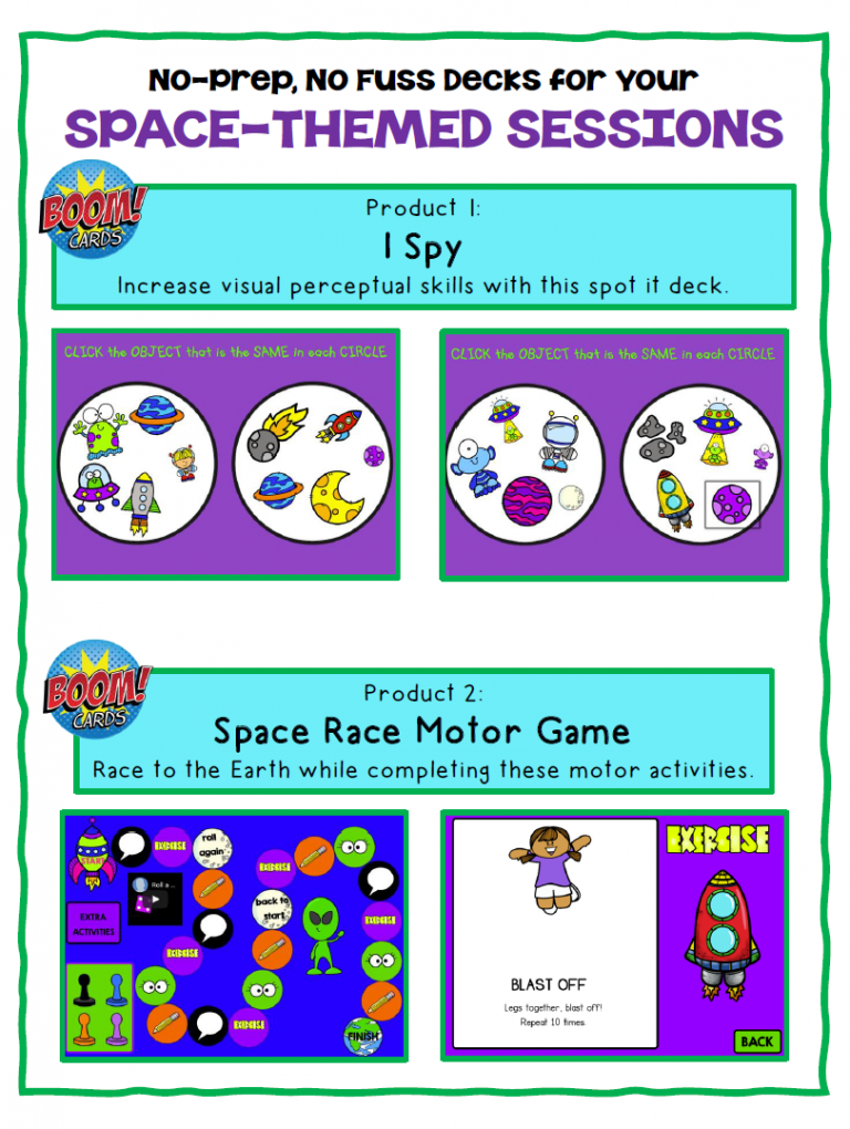 Space Boom Cards - Your Therapy Source