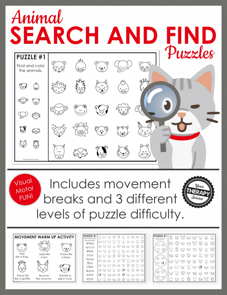 Animal Seek and Find - Your Therapy Source