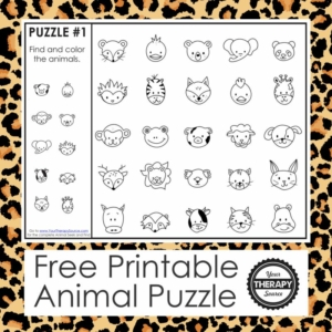 Free Visual Motor Animal I Spy - Your Therapy Source