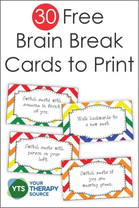 Classroom Brain Break - Super Easy - Your Therapy Source